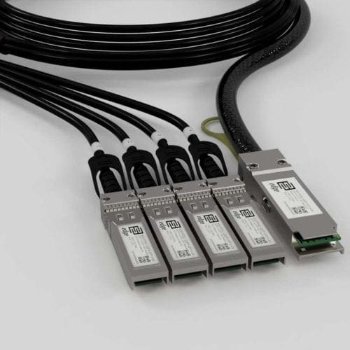 FG-TRAN-QSFP-4XSFP Fortinet compatible 40G Breakout Cable