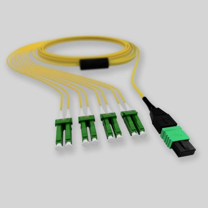 MPO-8LC-APC-OS2 8 Fiber Optic Breakout Cable